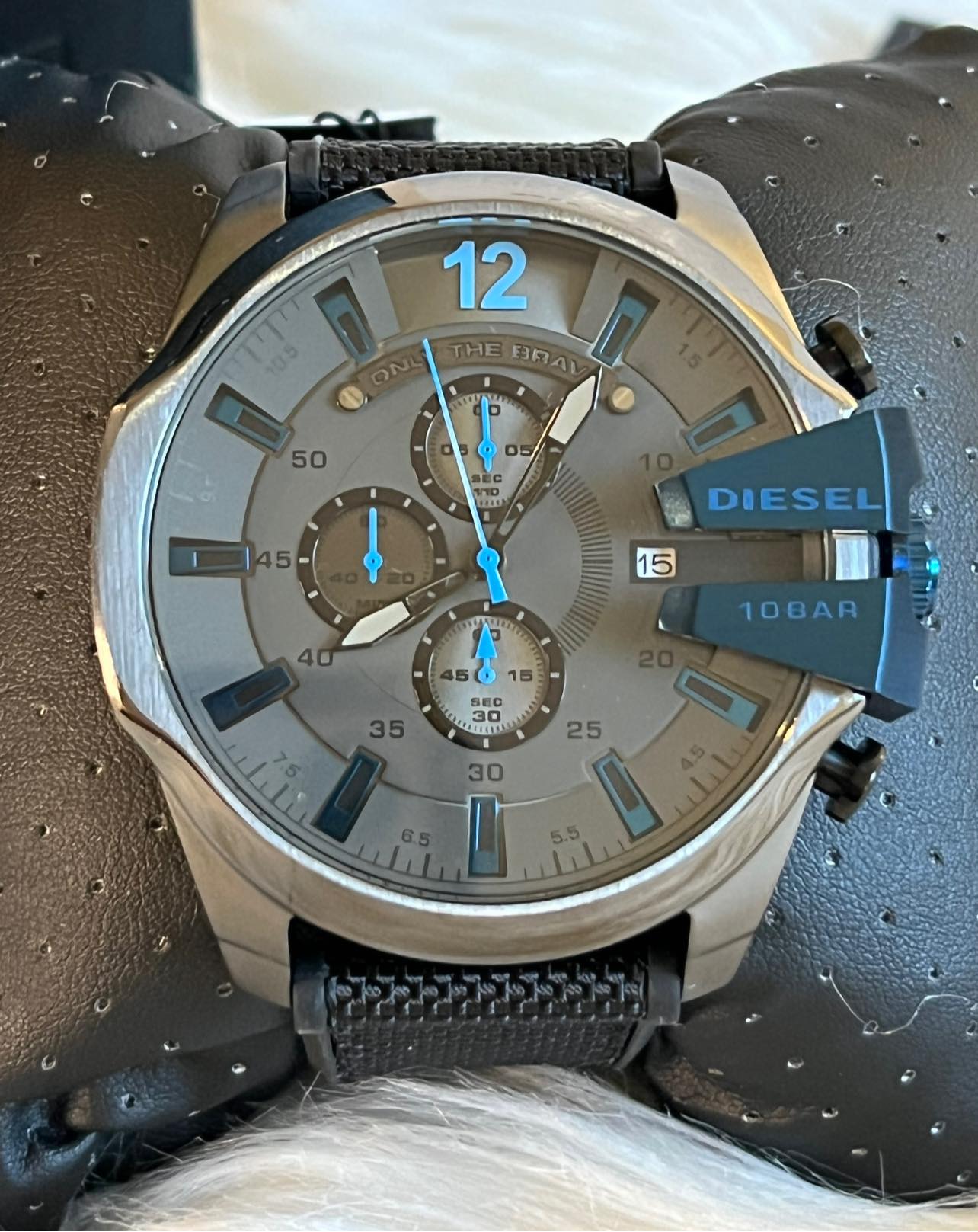 Diesel Mega Chief Black and Grey Nylon Watch – Club de Mode